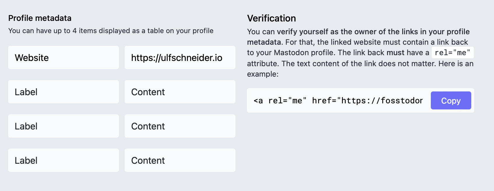 Verify yourself on Mastodon